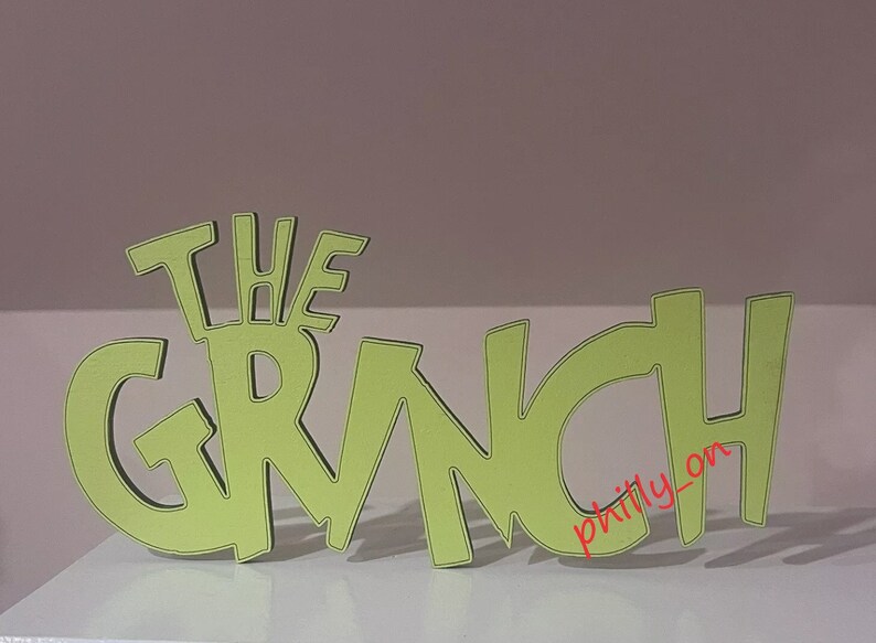 The Grinch 1 Display Sign Shape Laser Cut Out Wall Door Desk Decor - Etsy