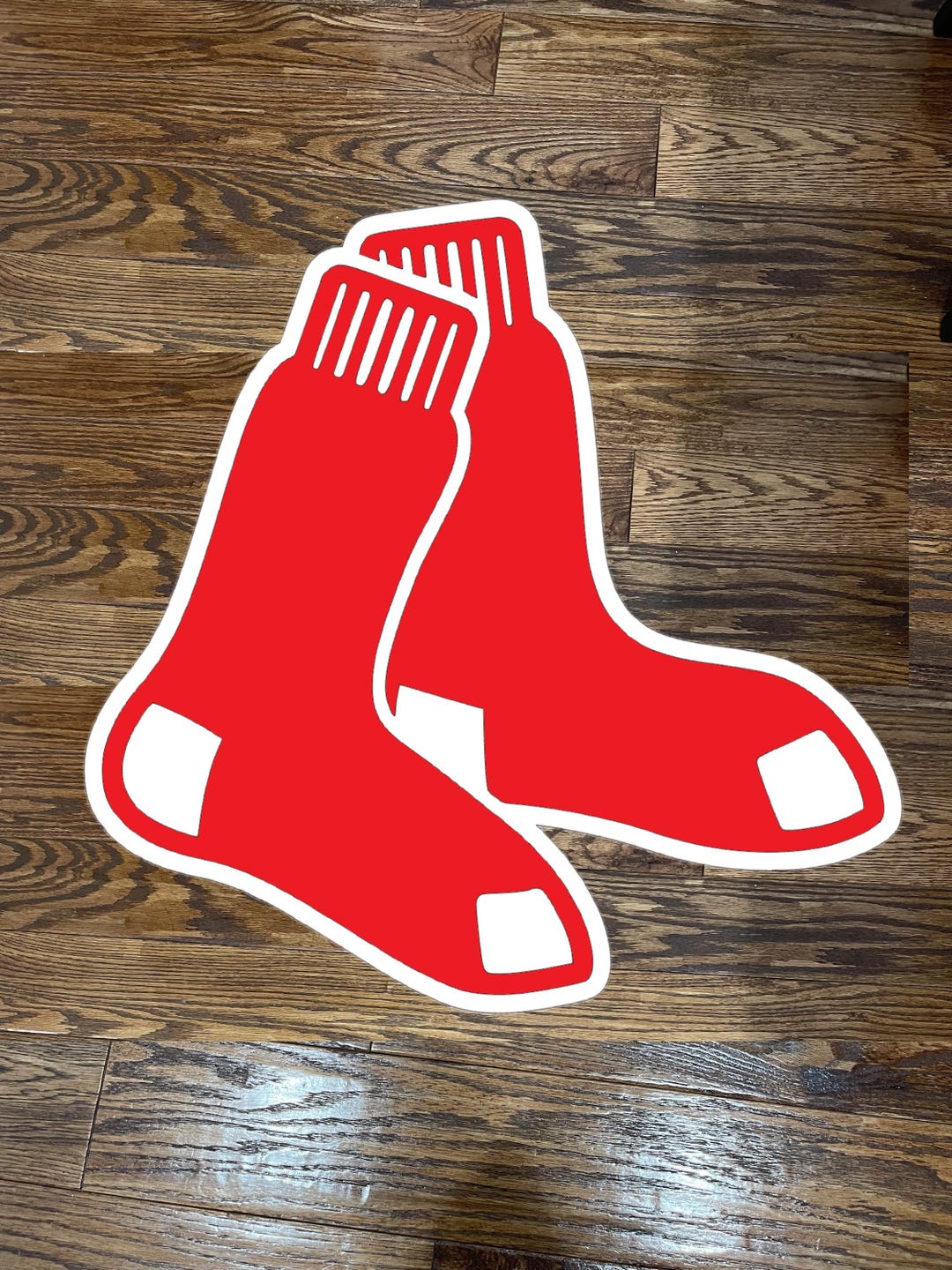 MLB Boston Red Sox Logo Wood Sign Wall Decor Handmade Laser Cut Out Man ...