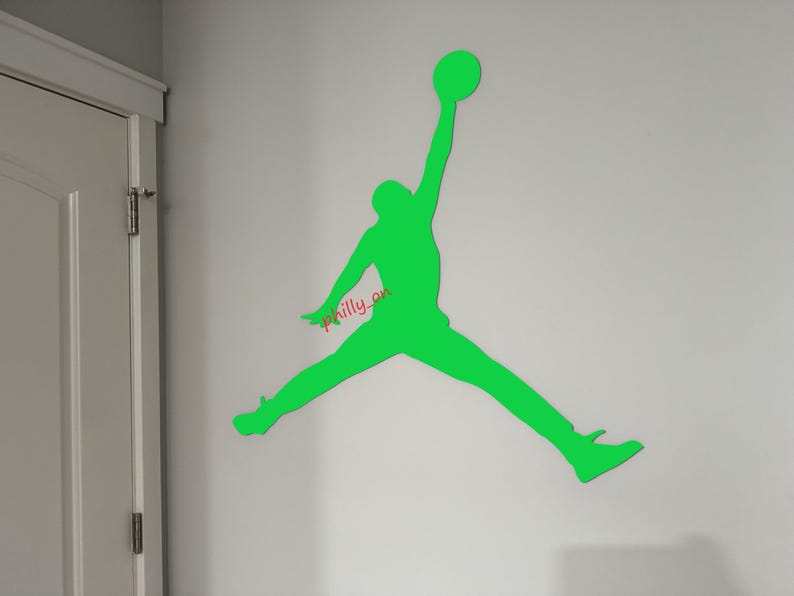 Michael Jordan Sign Plaque Jumpman 23 Shape Wooden - Etsy