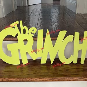 The Grinch 1 Display Sign Shape Laser Cut Out Wall Door Desk Decor - Etsy