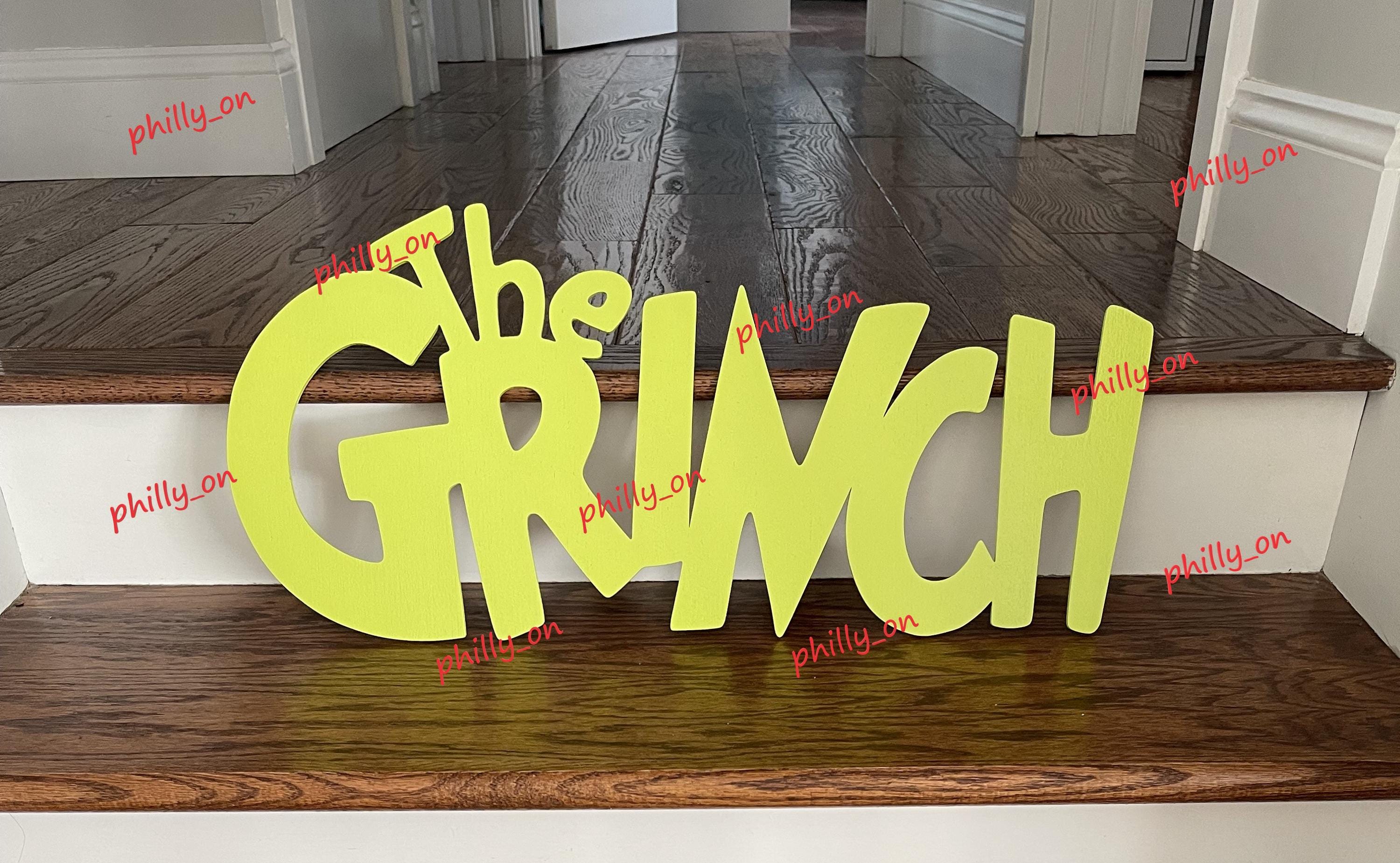 The Grinch 1 Display Sign Shape Laser Cut Out Wall Door Desk Decor - Etsy