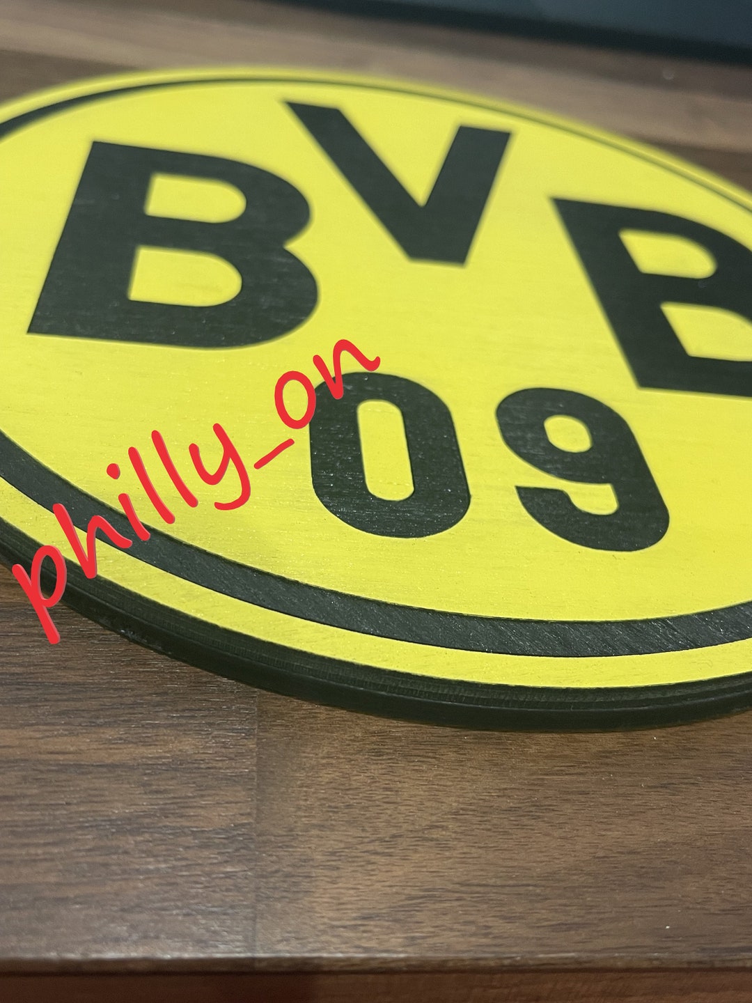 Borussia Dortmund BVB Soccer Team Logo Wood Sign 14 Wall Decor Handmade ...