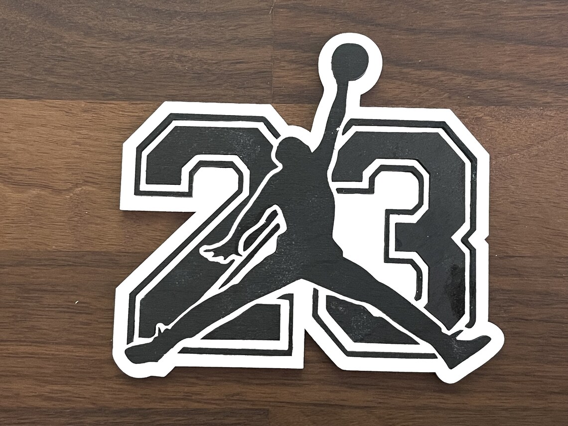 Michael Jordan Jumpman 23 Wood Cut Out 3D Sign 14.6" X 16" - Etsy