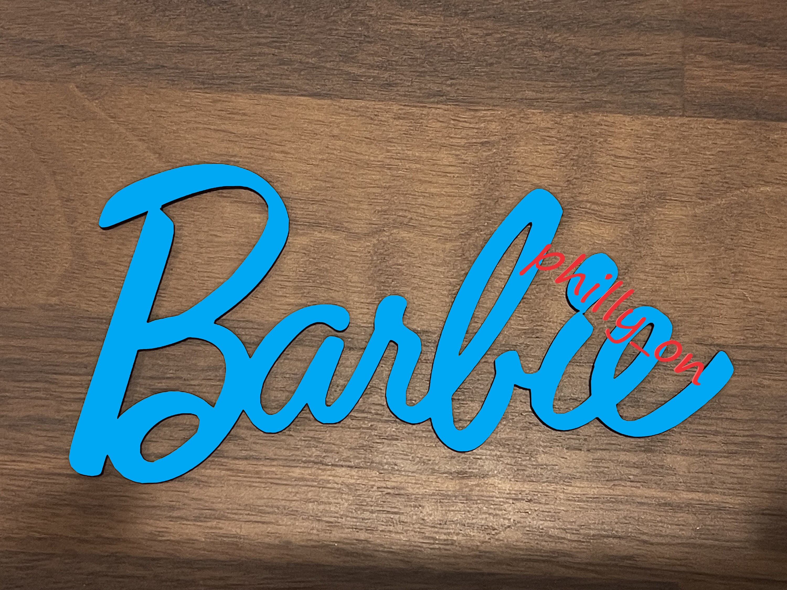 Barbie Logo Wooden Plaque Sign 6 35 Many Colors Wall Decor - Etsy