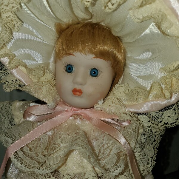 Red Hair Blue Eyes Porcelain Doll - Etsy