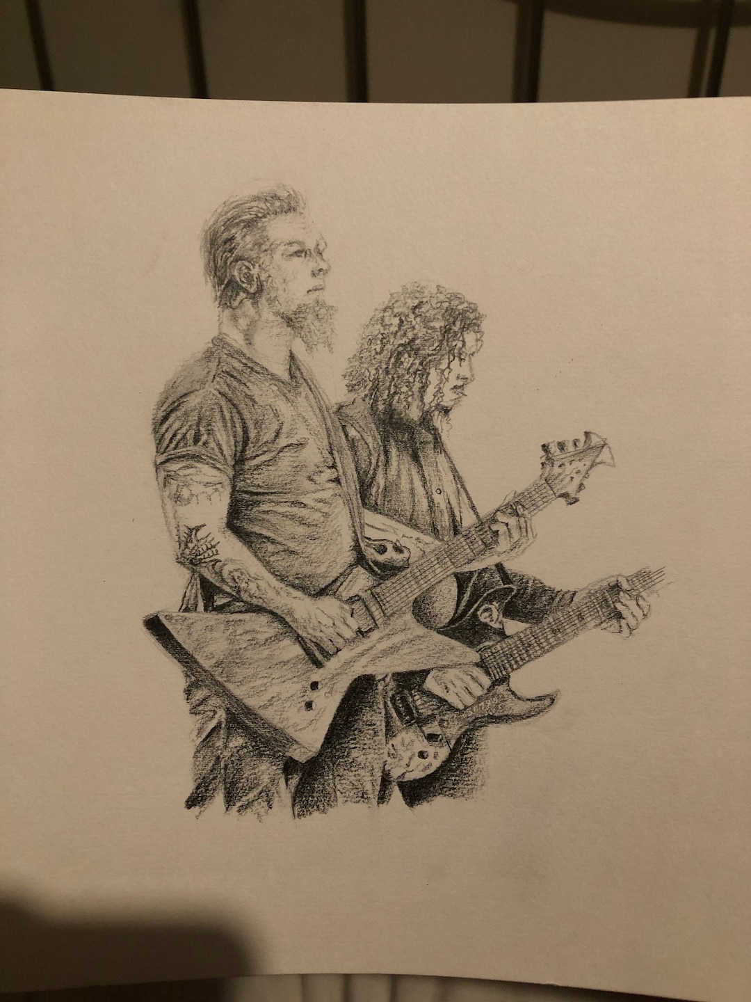 Original Drawing - James Hetfield and Kirk Hammett (metallica) - Etsy