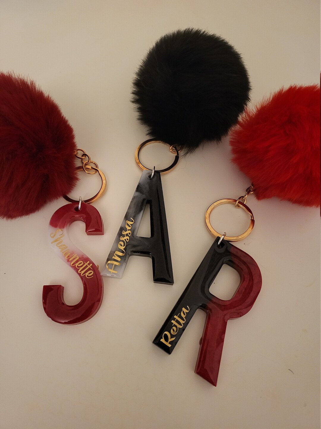 Personalized Letter Keychains - Etsy