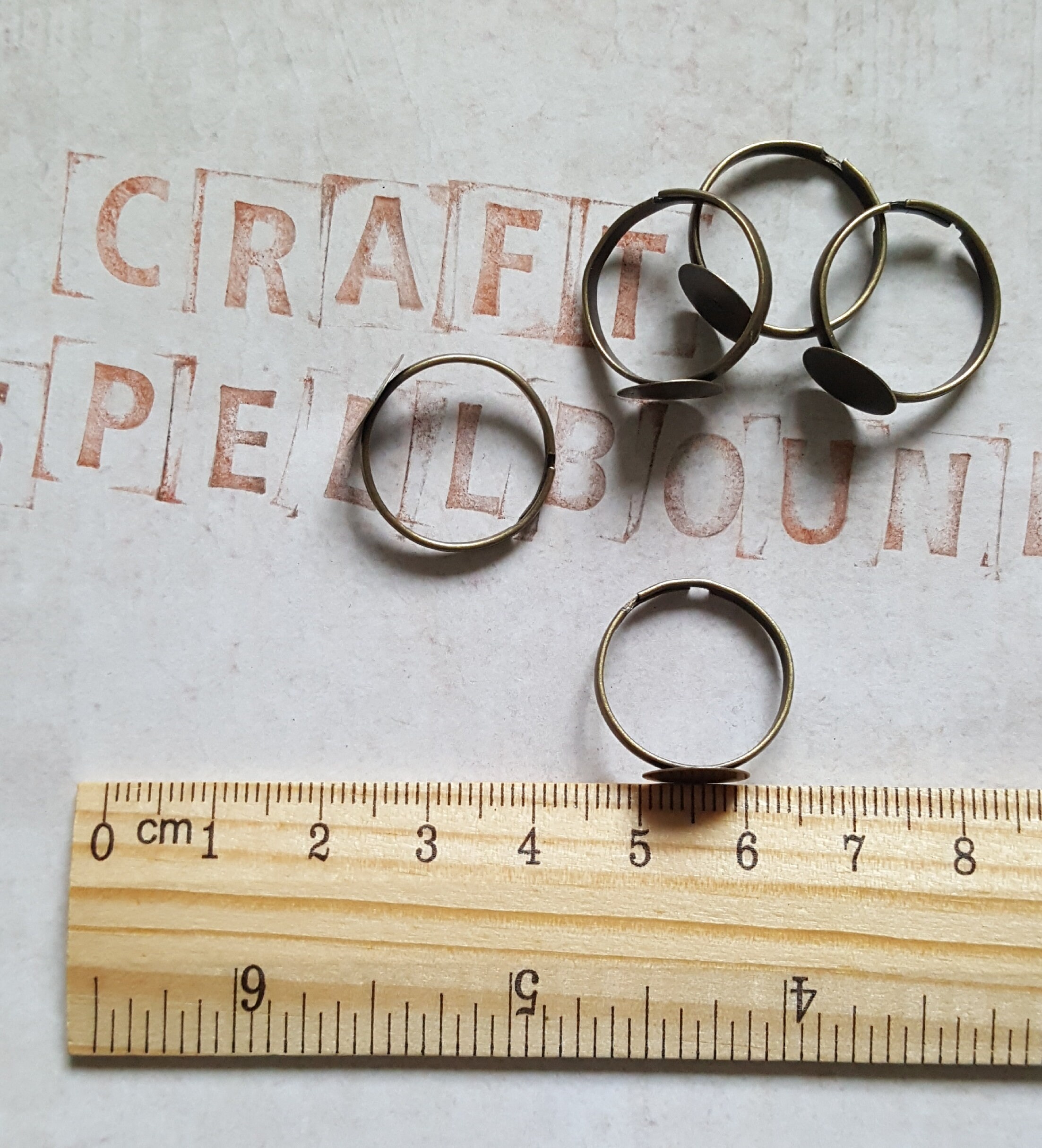 5 Adjustable Ring Base 10mm Cabochon Blank Rings Antique - Etsy