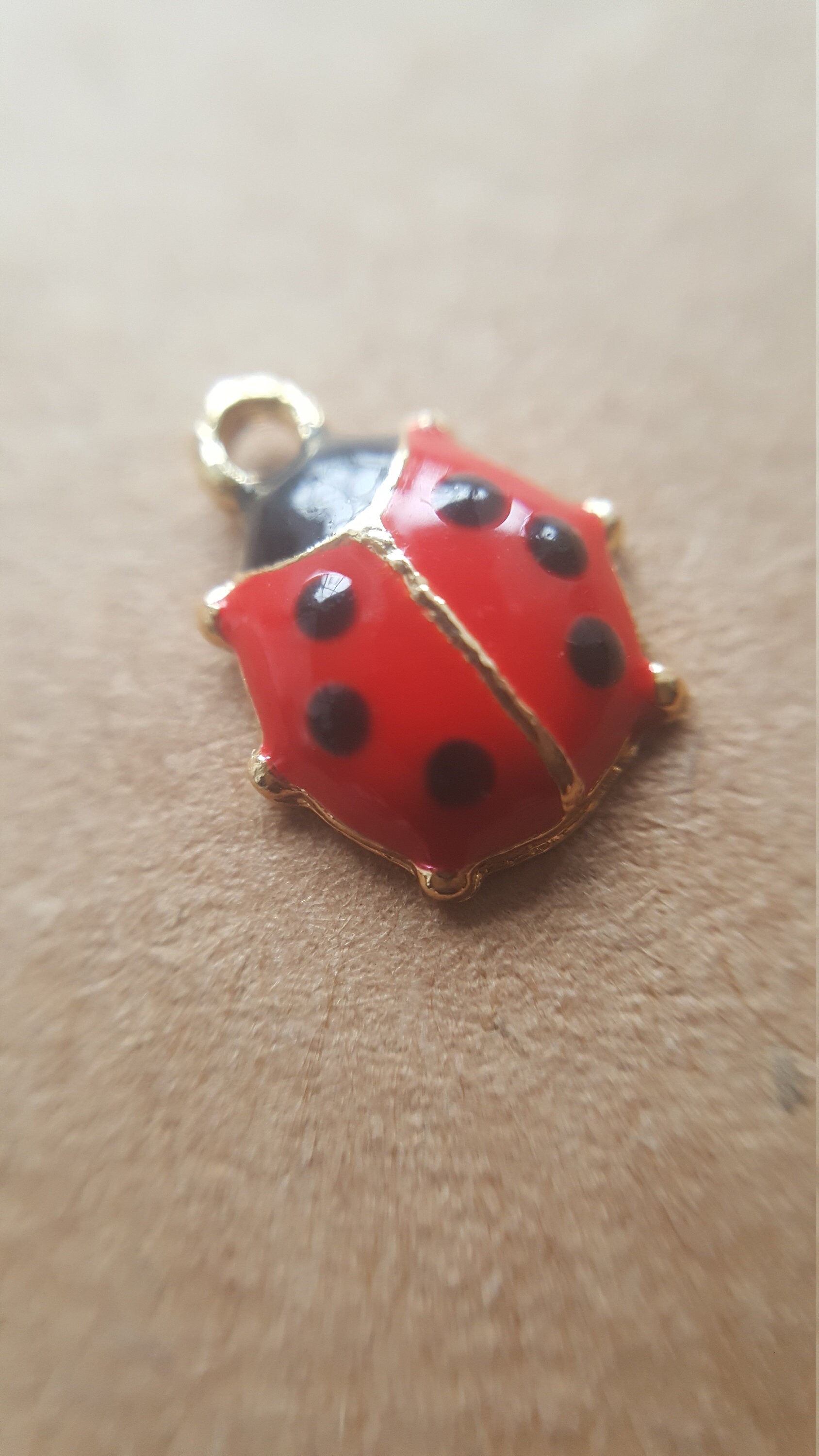 5 enamel Ladybird charms Craft & Jewellery making supplies | Etsy