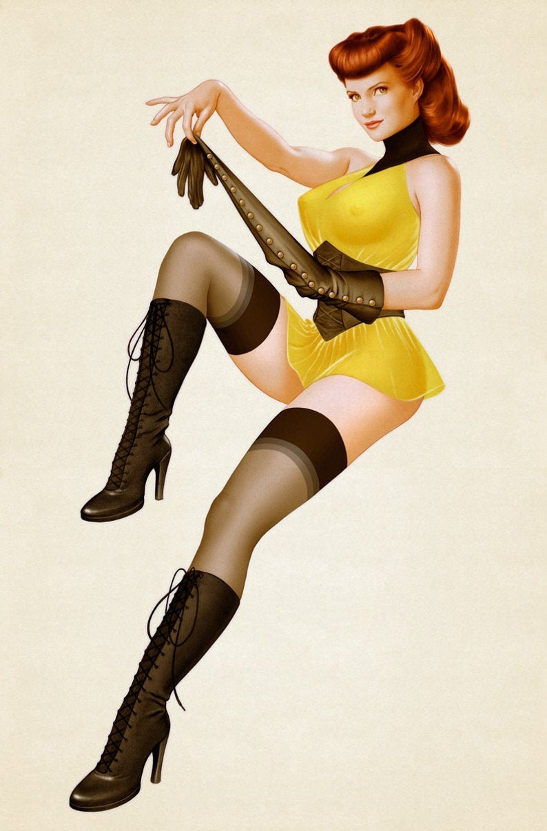 Vintage Vargas Pin Up Girl Art Re Print 19x13 Free Shipping Etsy