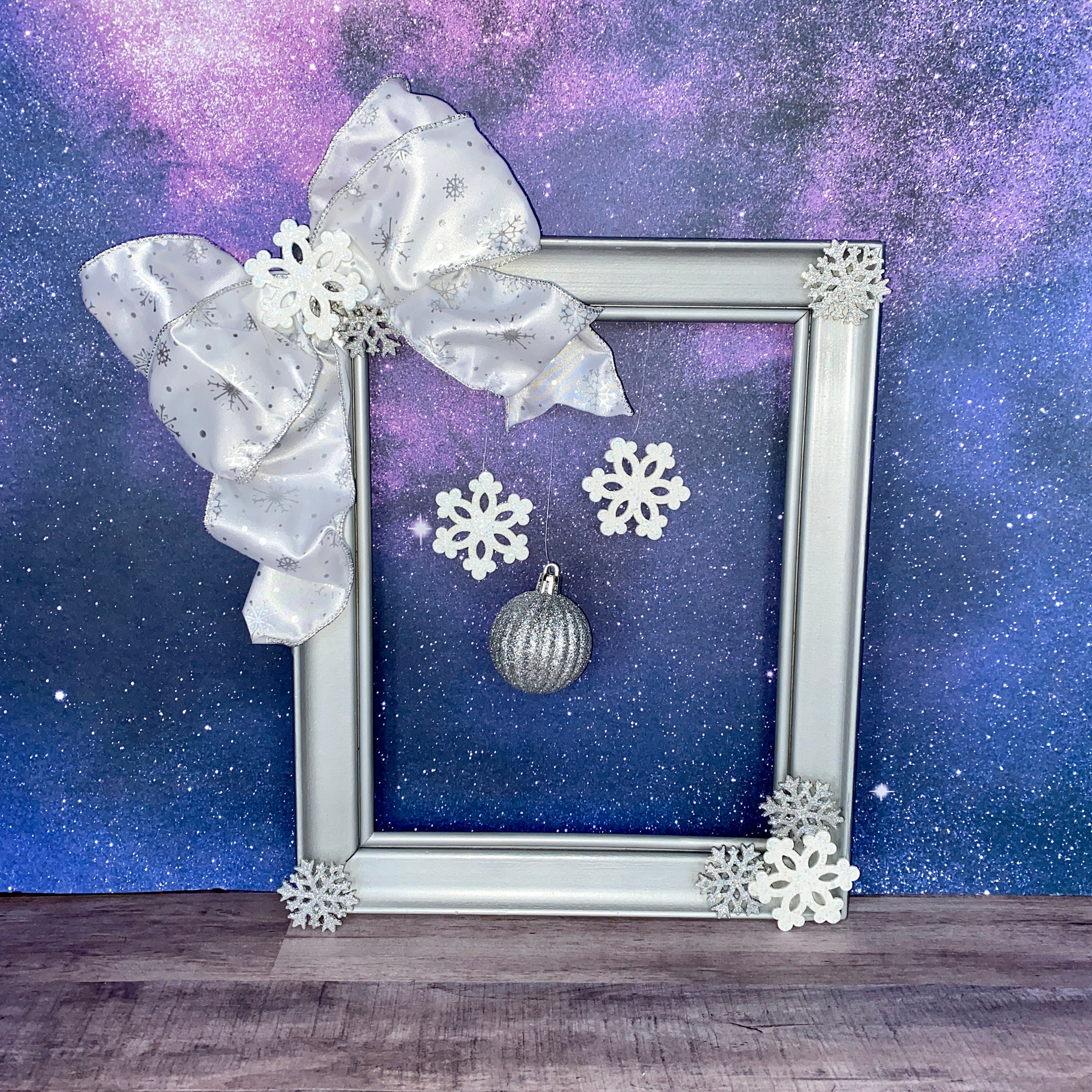 Silver Snowflake Frame