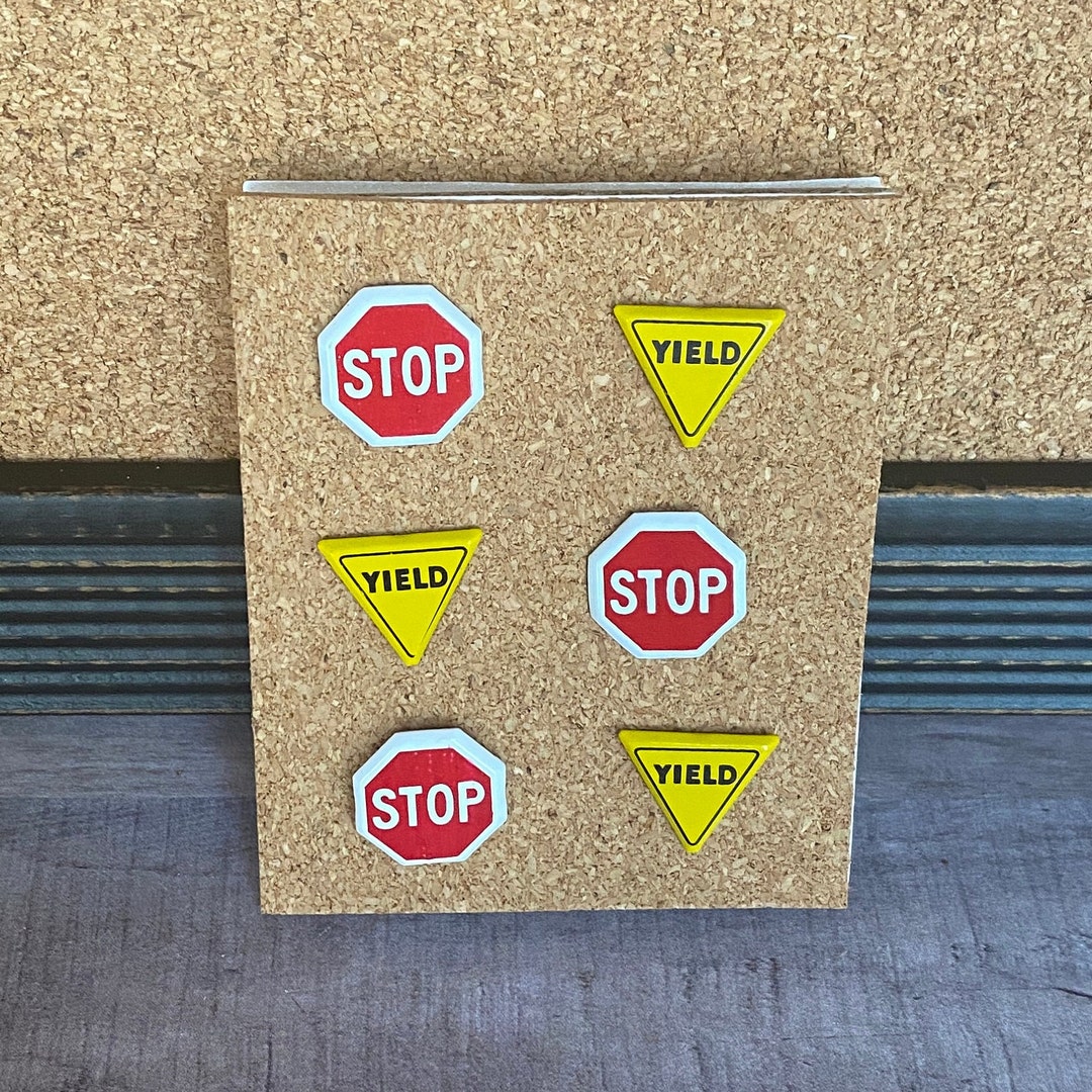 Stop Sign, Yield, Fun Push Pins, Cute Push Pins, Traffic Signs, Cork ...