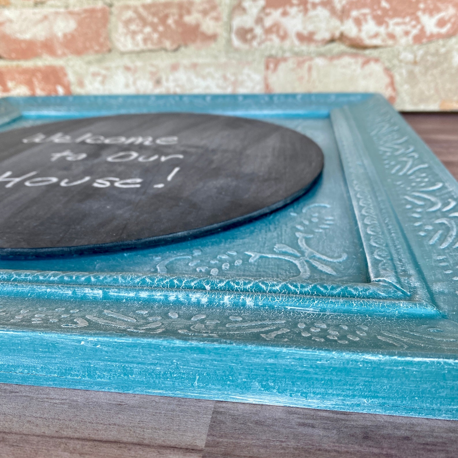 Framed Chalkboard, Painted Frames, Turquoise Frame, Whitewashed ...