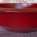Red Kitchen Bowl, Wood Display Bowl, Coffee Table Bowl, Kitchen Catch ...