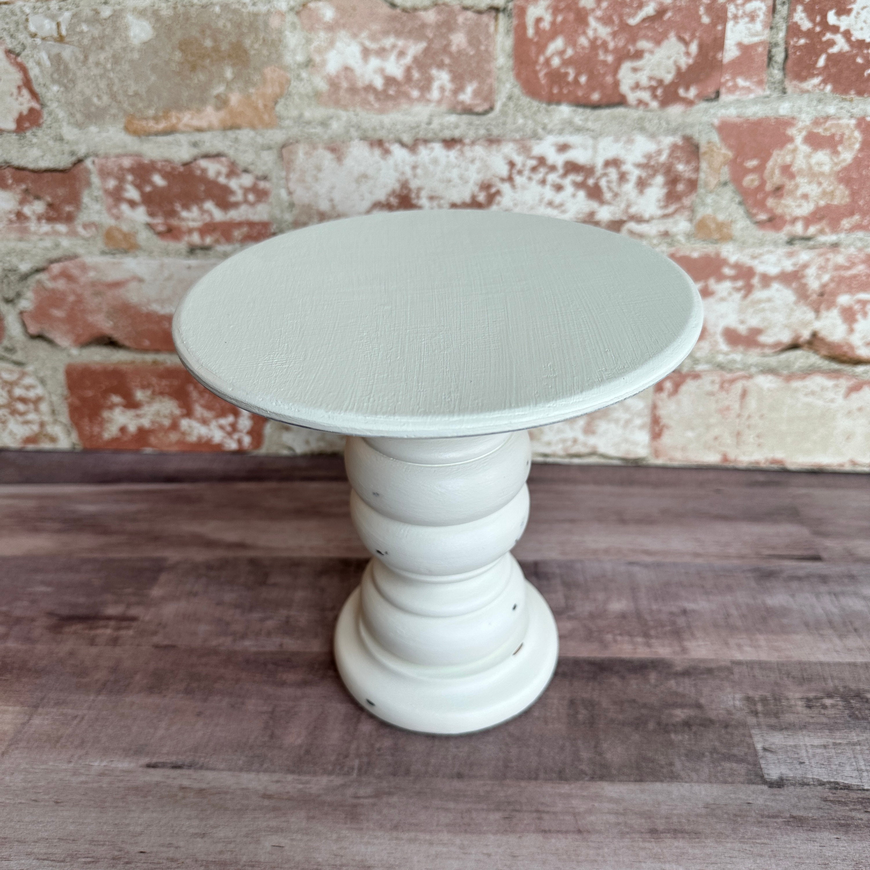White Wood Pedestal Table Centerpiece Stand Farmhouse - Etsy