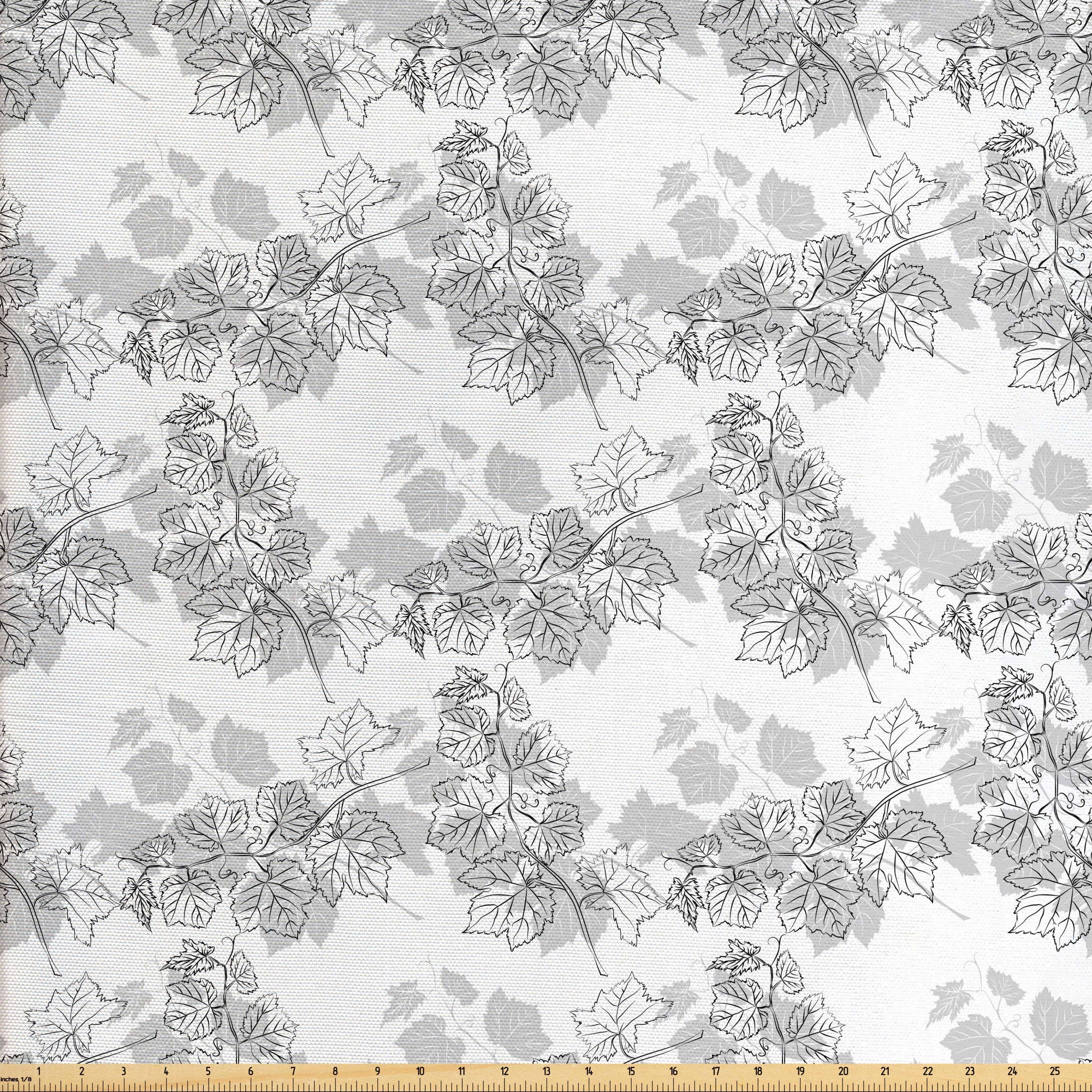 Grey Fabric By the Yard Monochromatic Storm Gray White Tone | Etsy