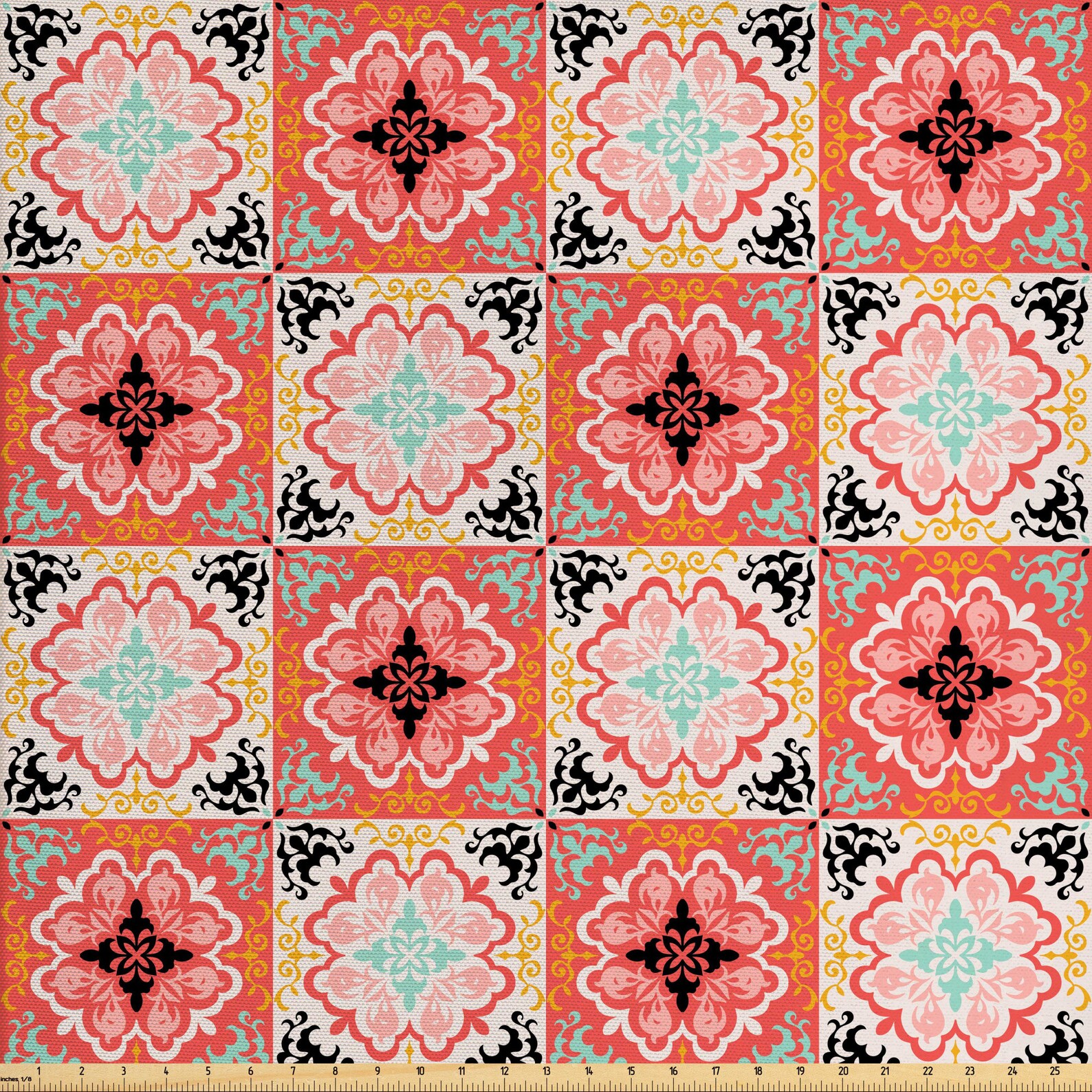 Mexican Fabric by the Yard Skulls Traditional Folk Art Dia De - Etsy