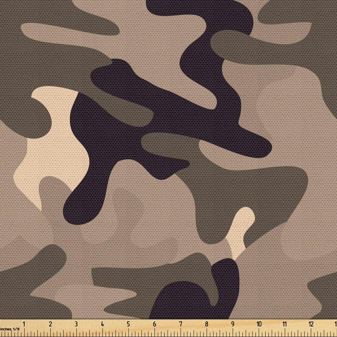 Camo Decorative Fabric by the Yard for Upholstery, Earth Tones ...