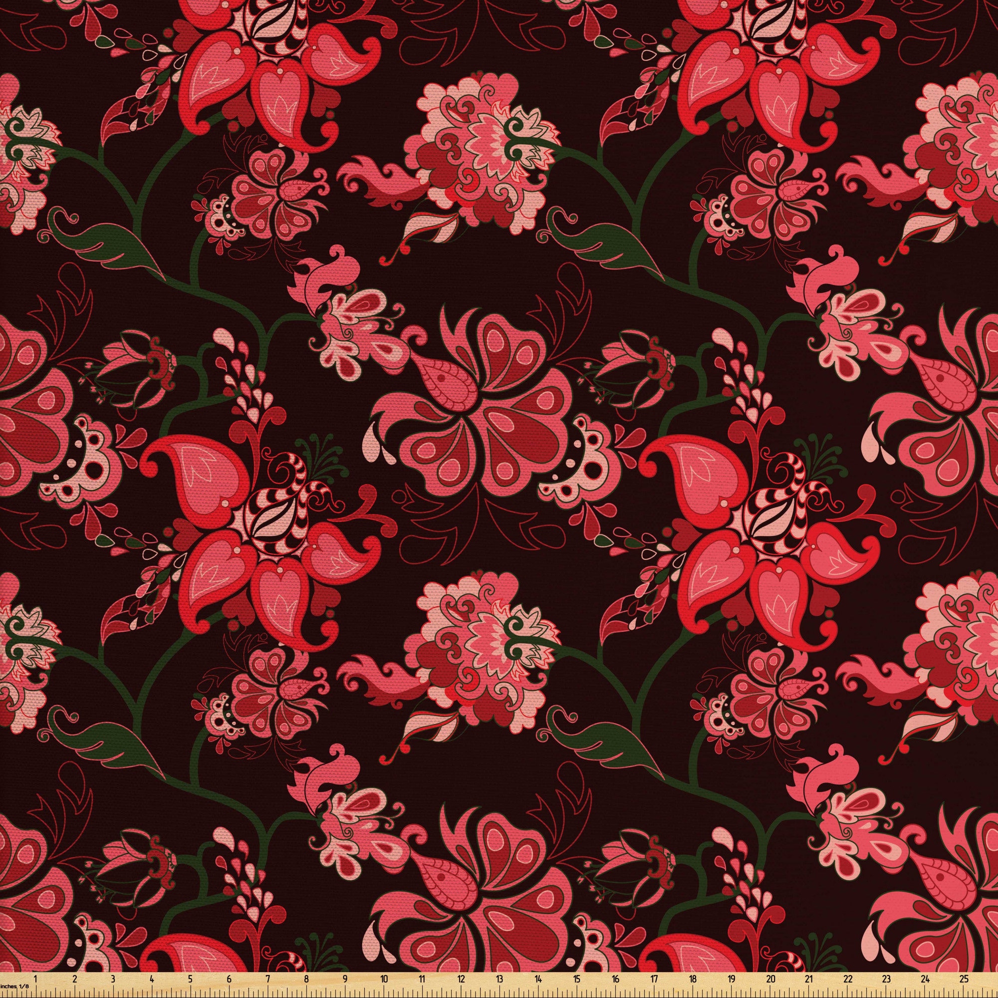 Romantic Fabric By the Yard Hearts I Love You Paris Eiffel | Etsy