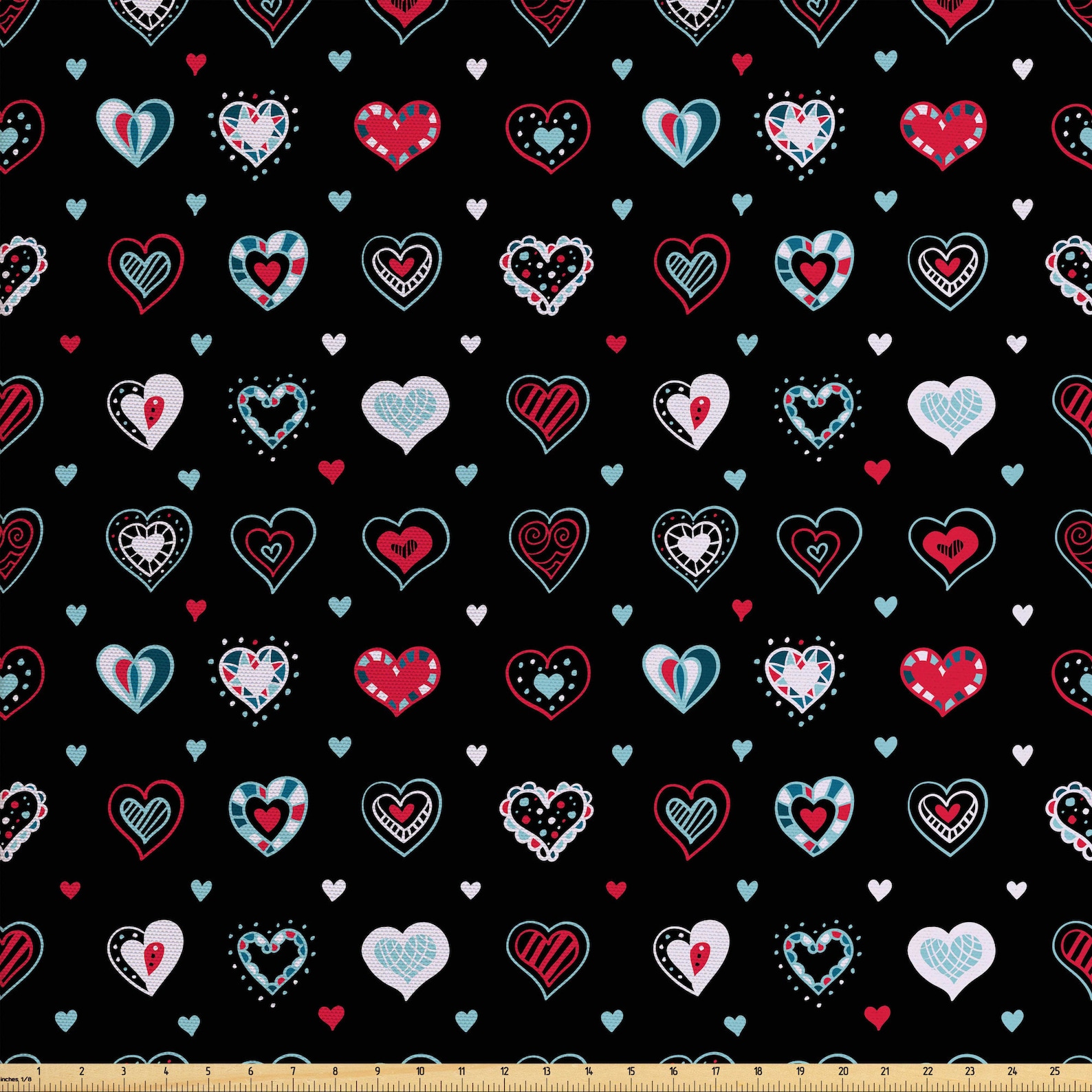 Love Fabric by the Yard Hearts Rainbow Colorful Lover - Etsy