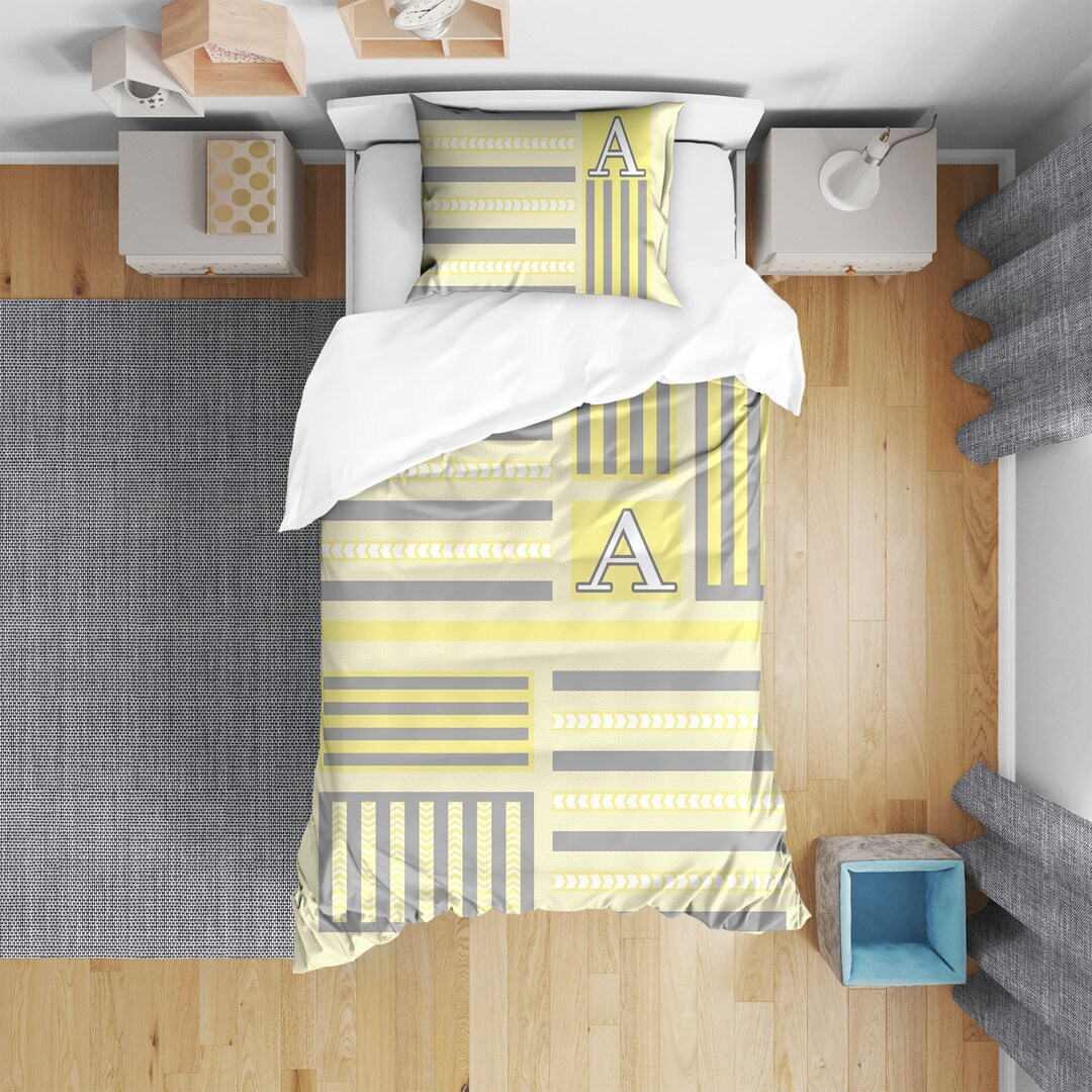 Initial Duvet Cover Set Bedding Set for All Seasons Quilt Comforter ...