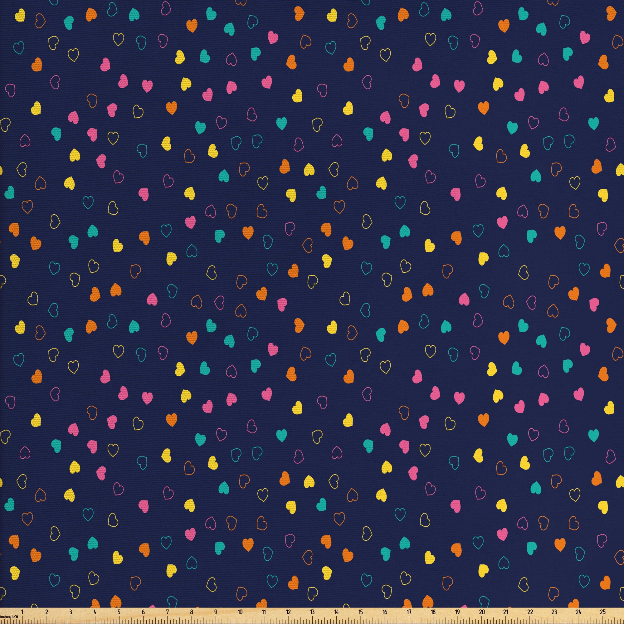 Romantic Fabric By the Yard Hearts I Love You Paris Eiffel | Etsy