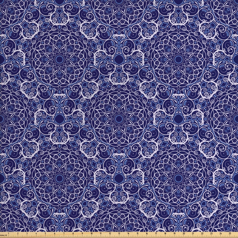 Mandala Fabric by the Yard Medallions Mantra Moroccan Ornate | Etsy