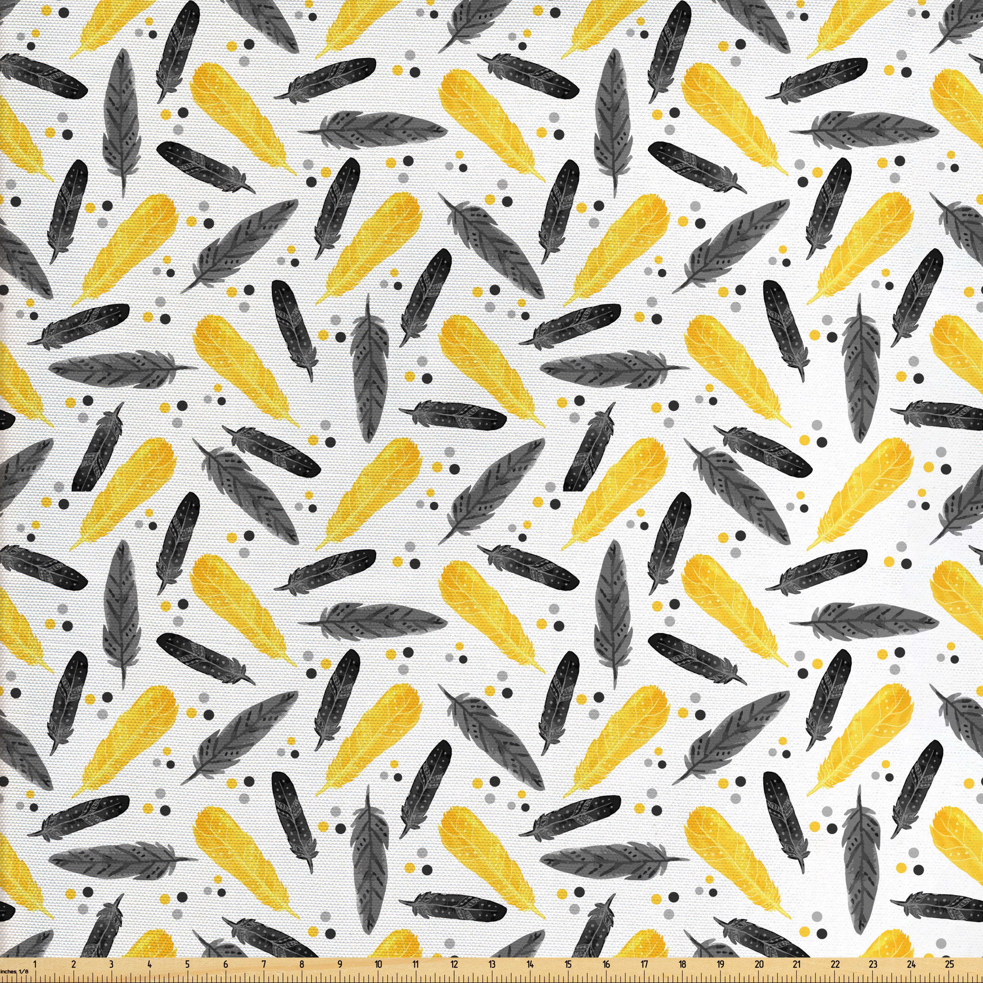 Feather Fabric By the Yard Majestic Birds Peacock Flourish | Etsy