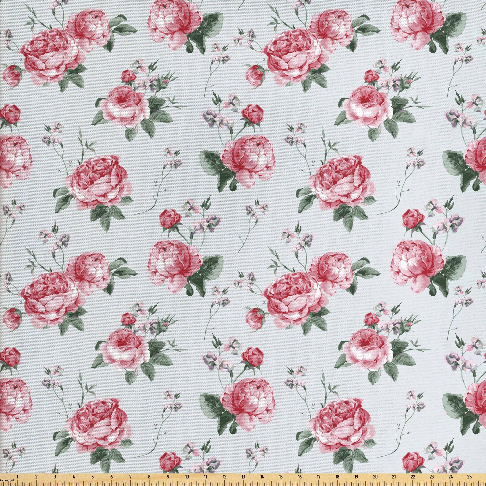 Rose Fabric by the Yard Skulls Red Roses Floral Fable Joy - Etsy