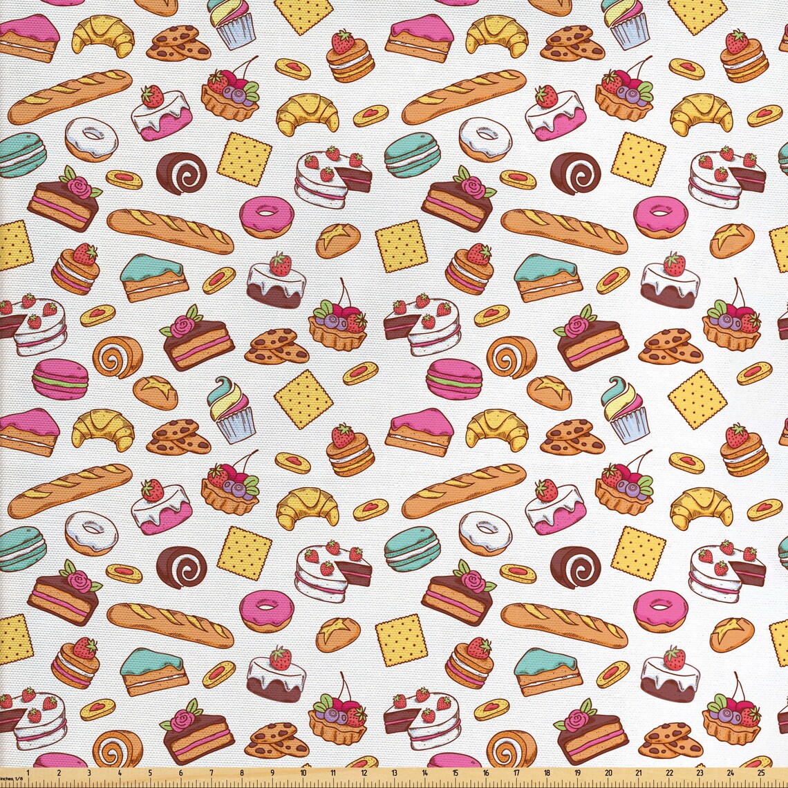 Dessert Fabric by the Yard Sweets Treats Muffin Icecream - Etsy