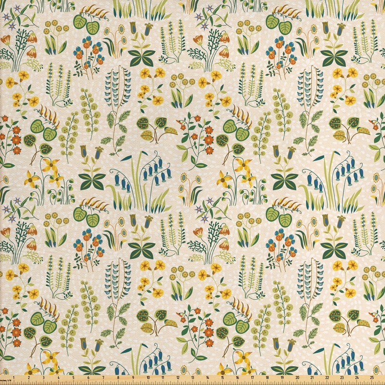 Nature Fabric by the Yard Birds Branches Lemon Tree Leaves - Etsy