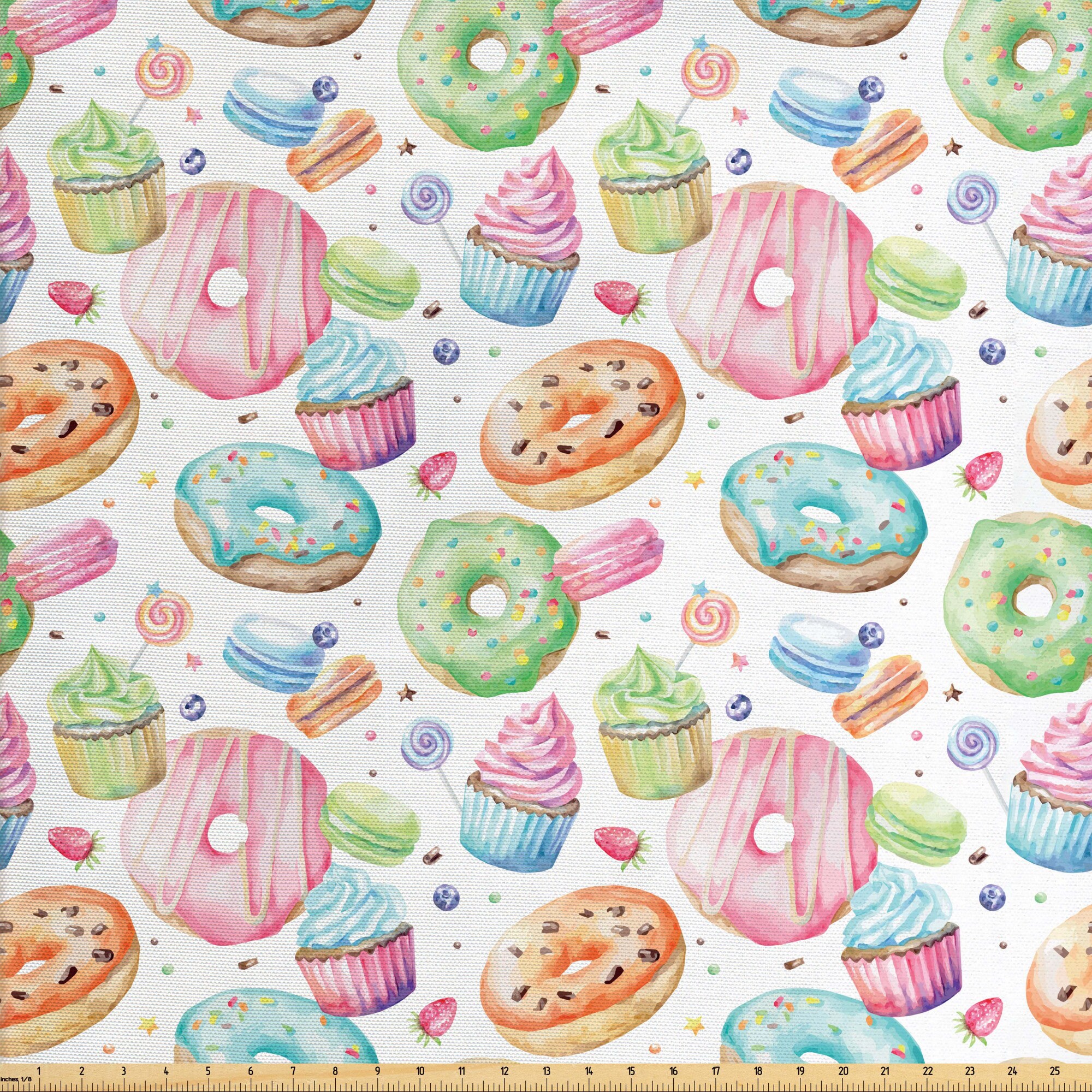 Dessert Fabric By the Yard Sweets Treats Muffin Icecream | Etsy