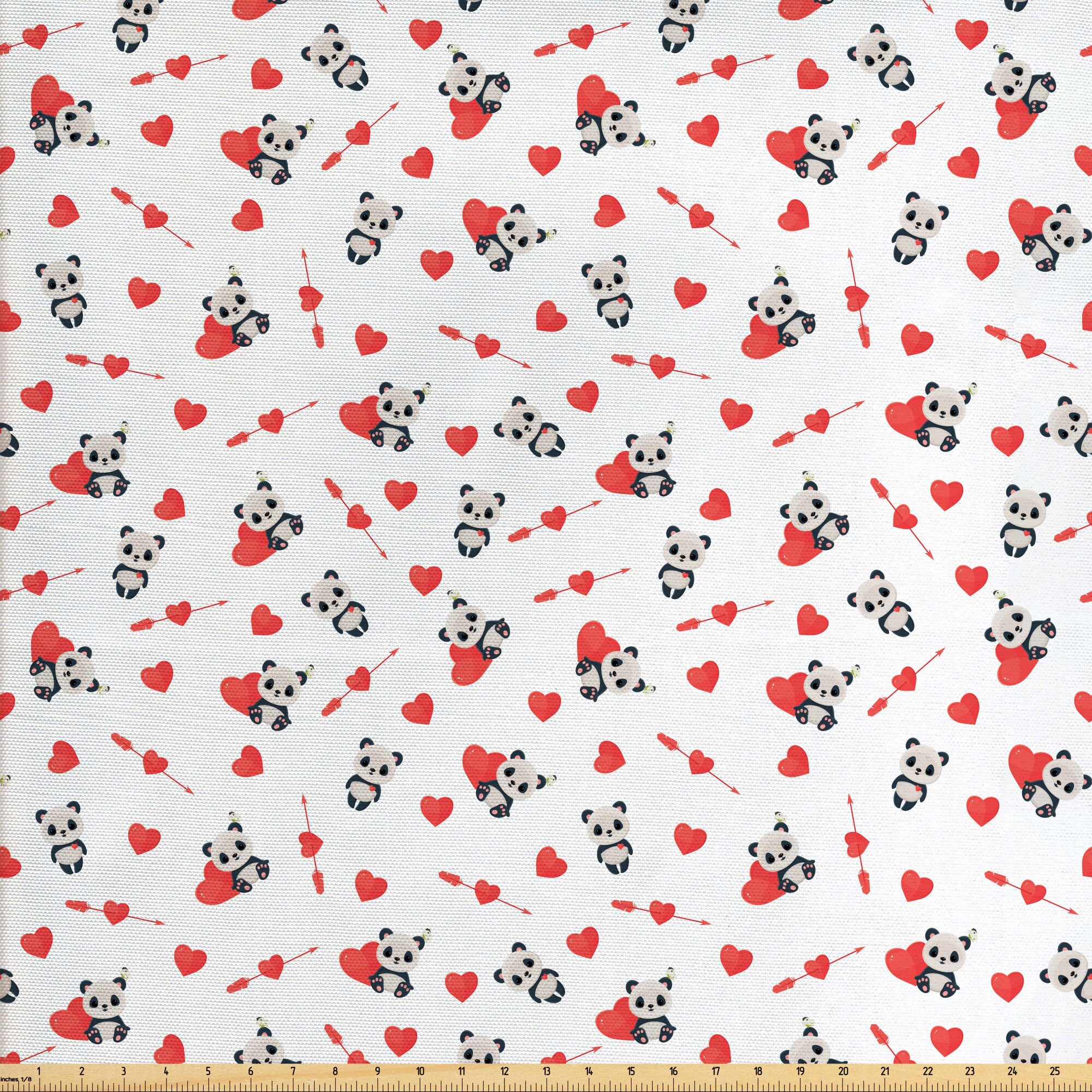 Love Fabric By the Yard Hearts Rainbow Colorful Lover | Etsy