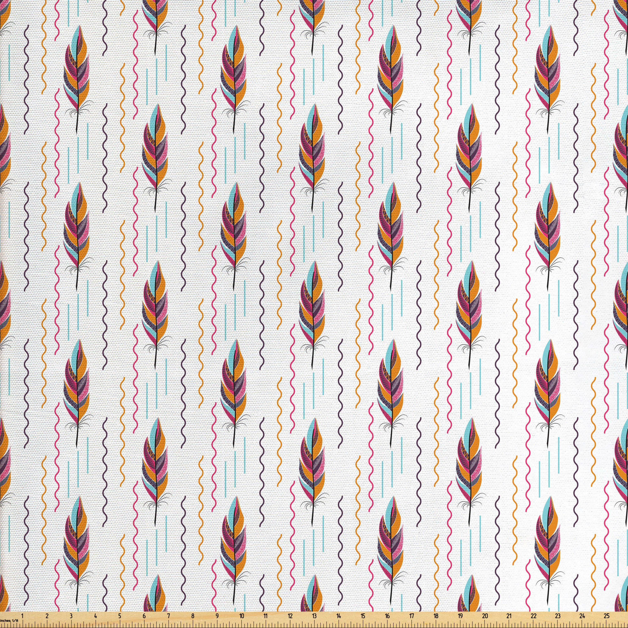 Feather Fabric By the Yard Majestic Birds Peacock Flourish | Etsy