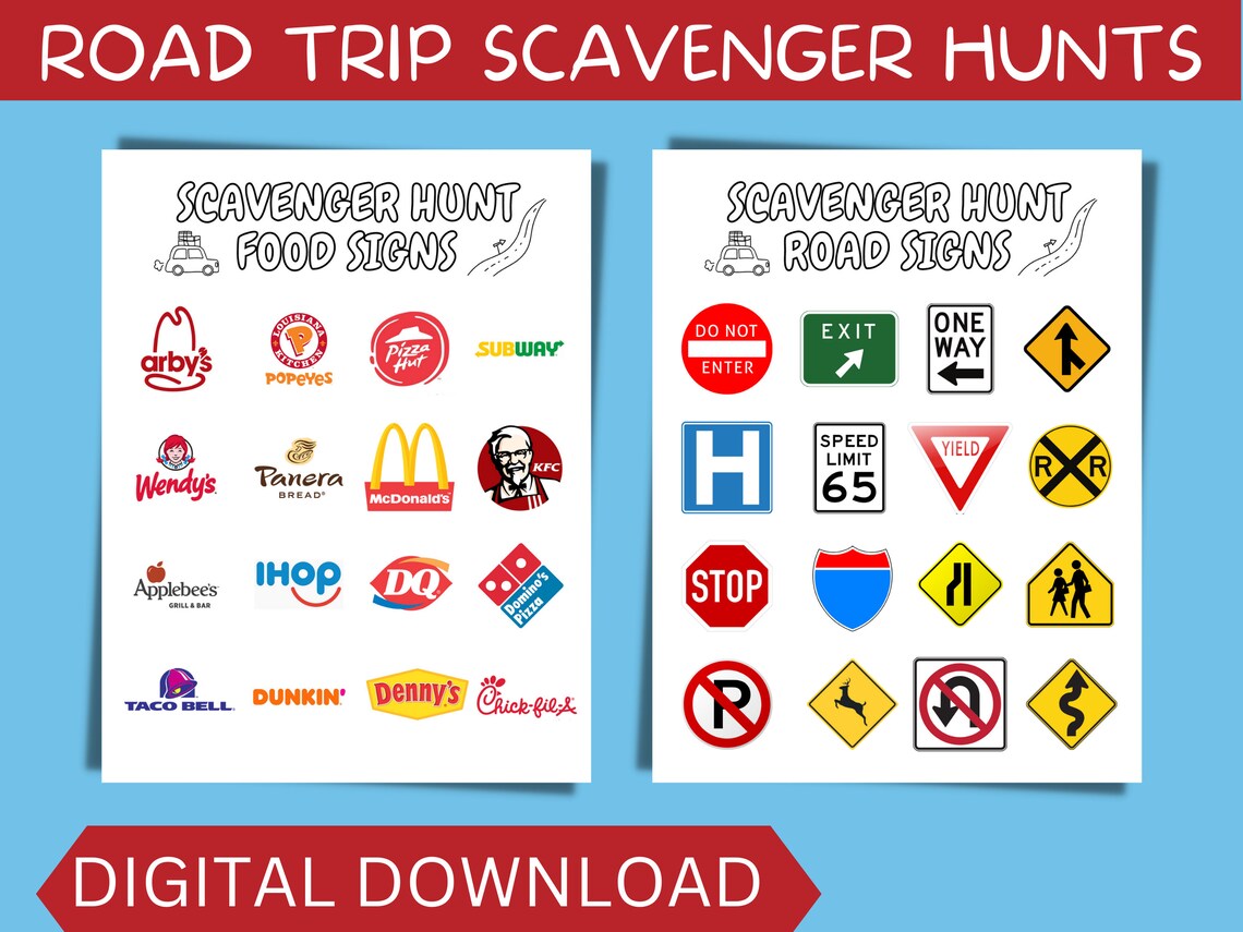 Road Trip Scavenger Hunt, Car Games, Family Vacations, Scavenger Hunt ...