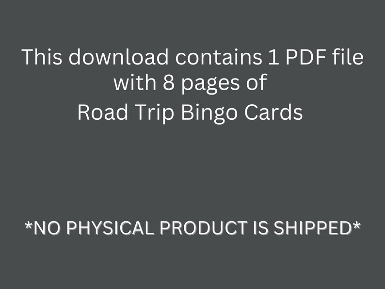 Road Trip Bingo, Car Bingo, Road Trip Activity, Road Trip Games, Car ...