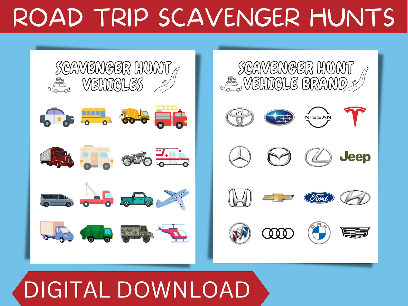 Road Trip Scavenger Hunt, Car Games, Family Vacations, Scavenger Hunt ...