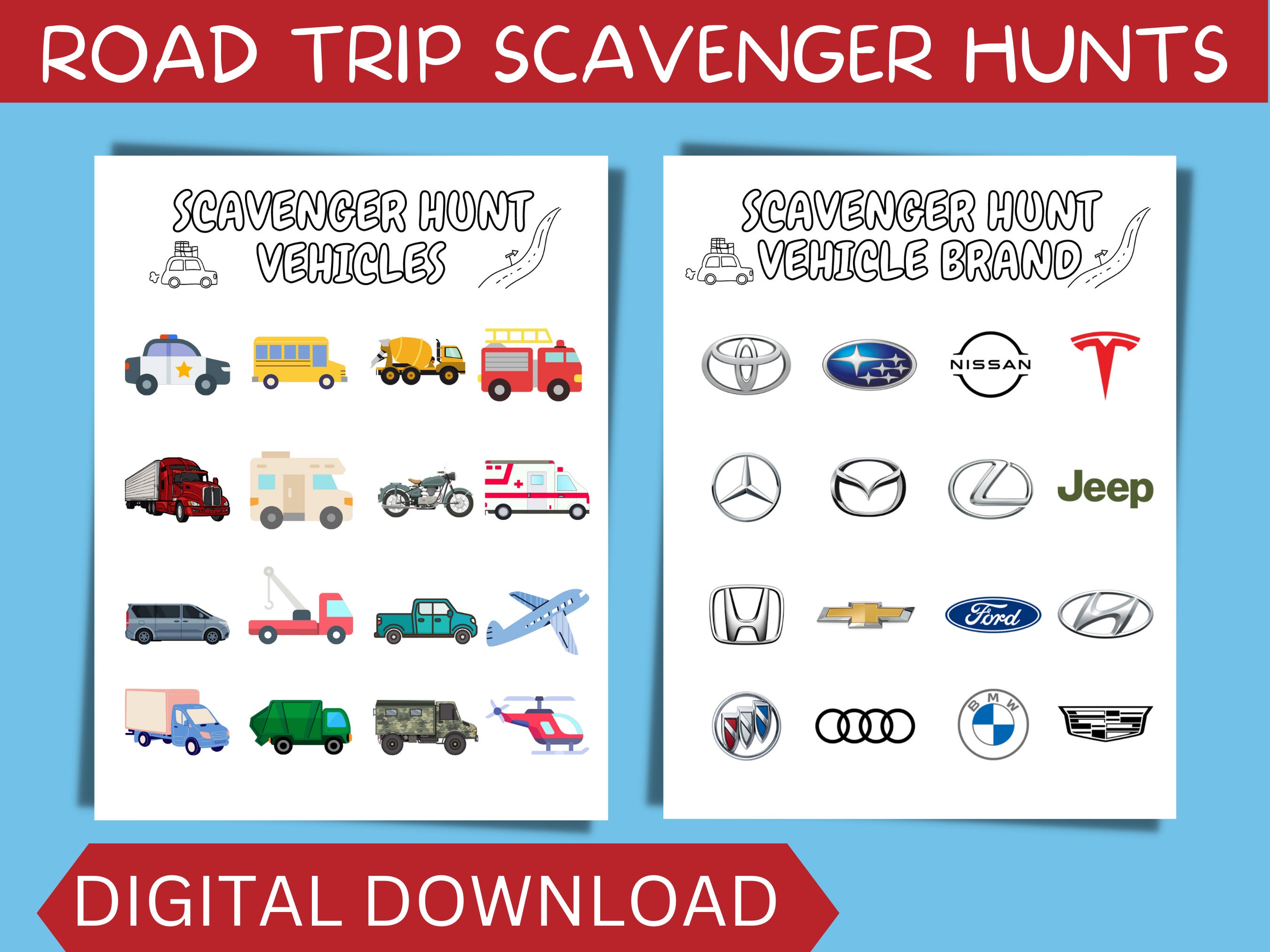 Road Trip Scavenger Hunt, Car Games, Family Vacations, Scavenger Hunt ...