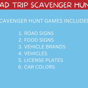 Road Trip Scavenger Hunt, Car Games, Family Vacations, Scavenger Hunt ...