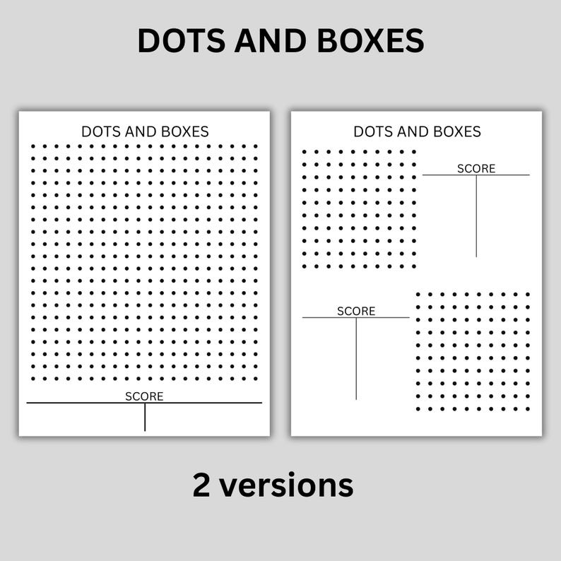Printable Pen and Paper Games – 5 Game Bundle | Tic Tac Toe, Hangman ...