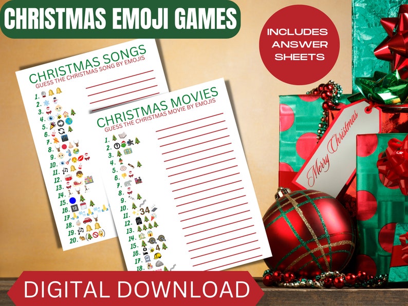 Christmas Emoji Pictionary Game, Christmas Song, Christmas Movie ...