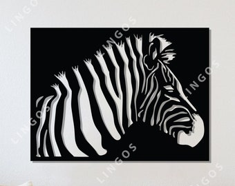 Zebra Design Laser Cut Svg Dxf Files Wall Sticker Engraving Decal ...