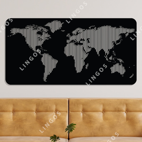 Abstract World Map - Etsy