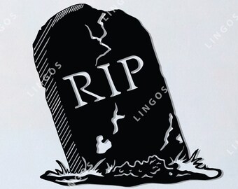RIP Headstone SVG File - Etsy
