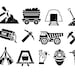 Mining Bundle Svg, Miner Digital Files, Mining Tools Vector, Pickaxe ...