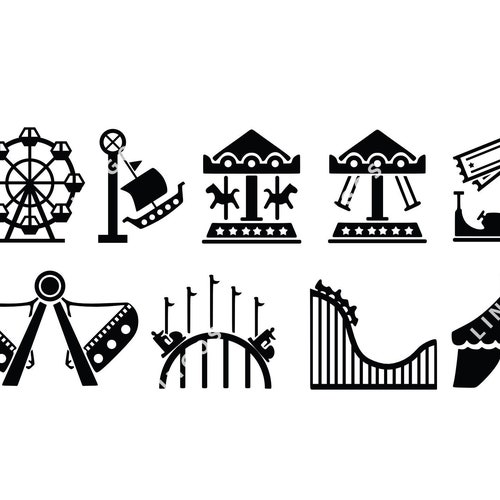 Ferris Wheel Rotating Cars Fun Fair Festival Carnival - Etsy