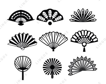 hand fan asian svg manual fan asian fan fan svg clipart stencil car ...