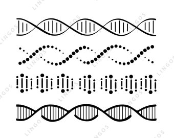 DNA SVG Cut Files Dna Silhouette Molecule Svg Dna Chain - Etsy