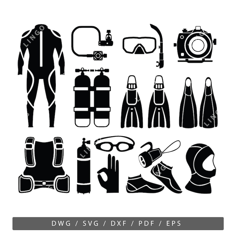 Scuba Diving Svg - Etsy