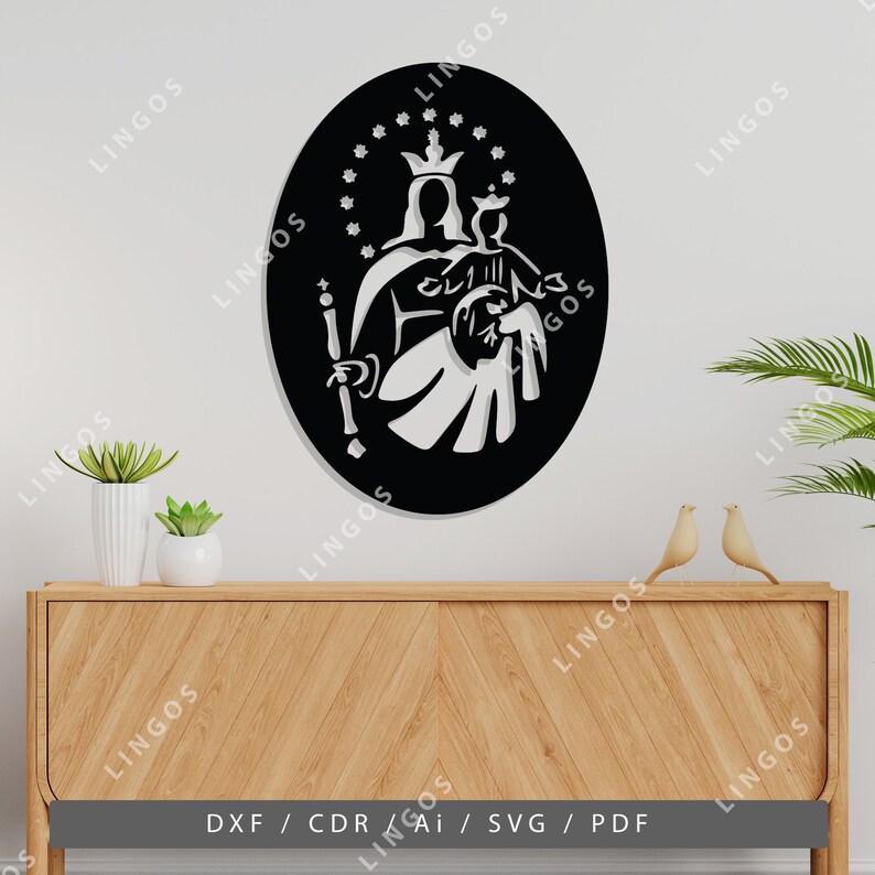 Our Lady of Mount Carmel DXF Virgin Mary and Jesus Child | Etsy